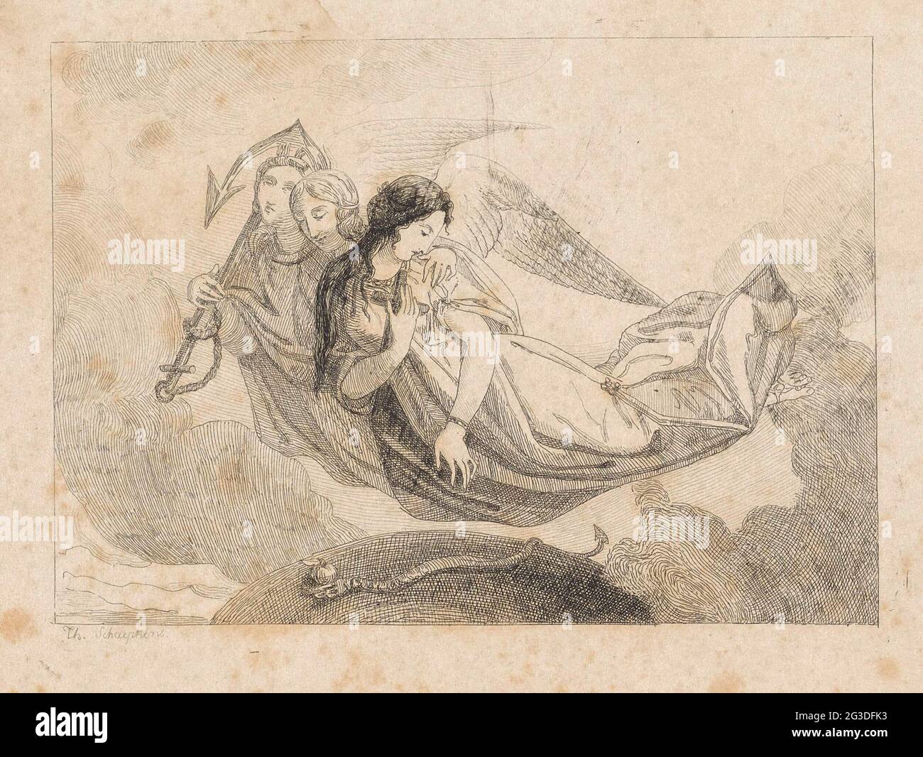 The three theological virtues Stock Photo - Alamy