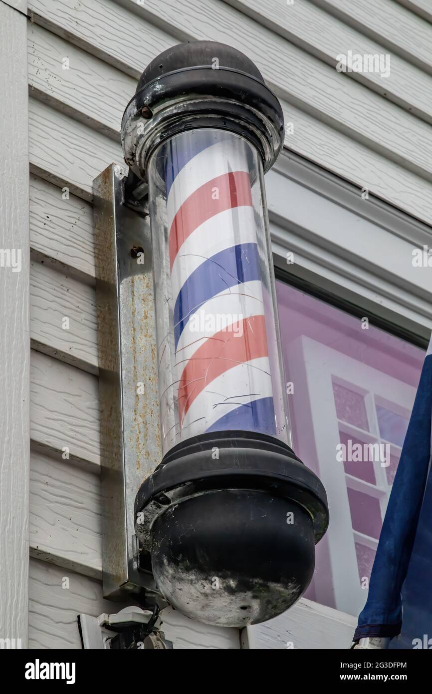 Striped barber pole hi-res stock photography and images - Alamy