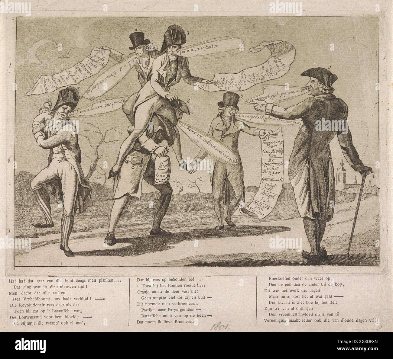 Cartoon on the peace of Lunéville, 1801. Cartoon on the Peace of ...