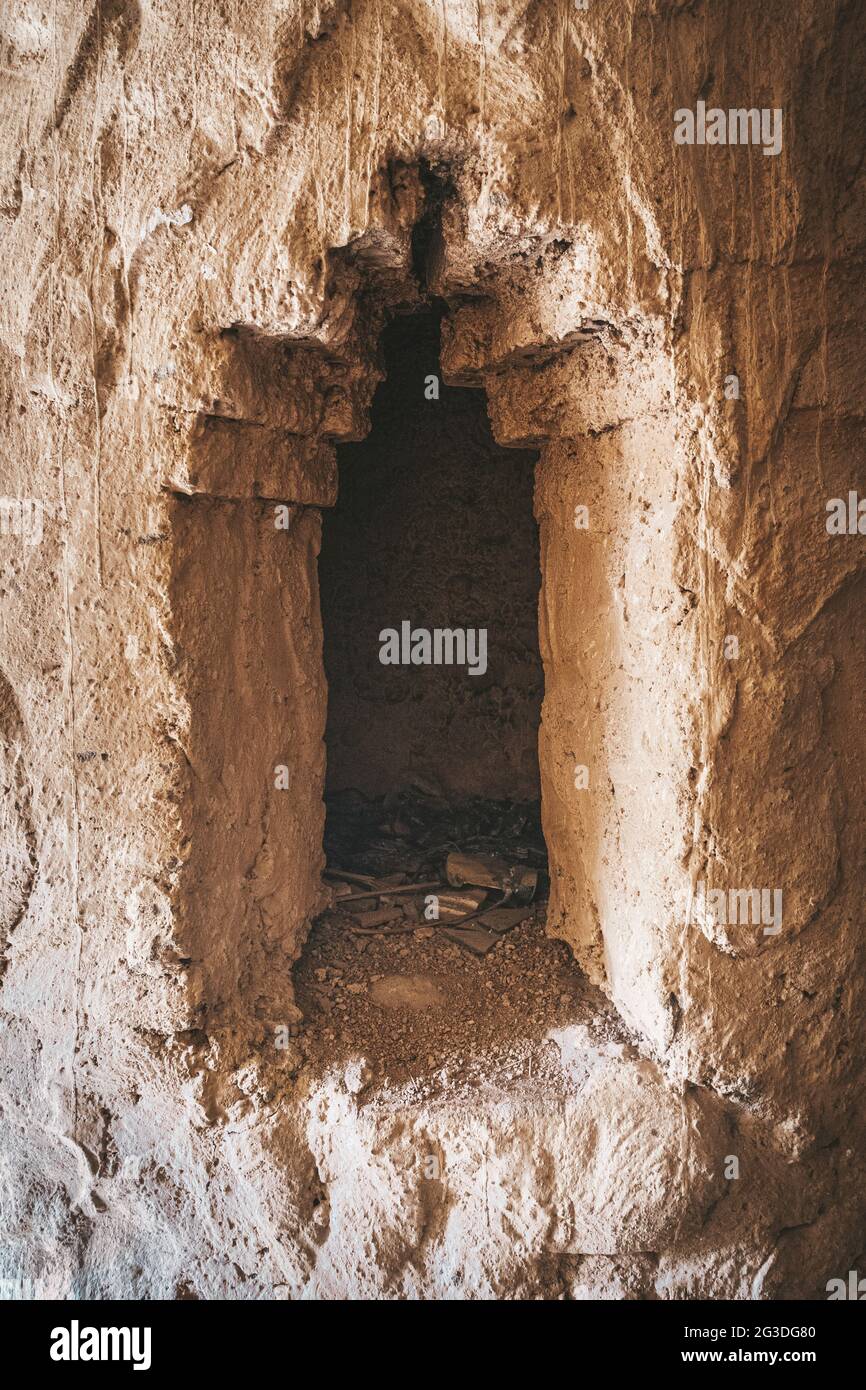 A stone window in an ancient dwelling. Egypt Stock Photo - Alamy