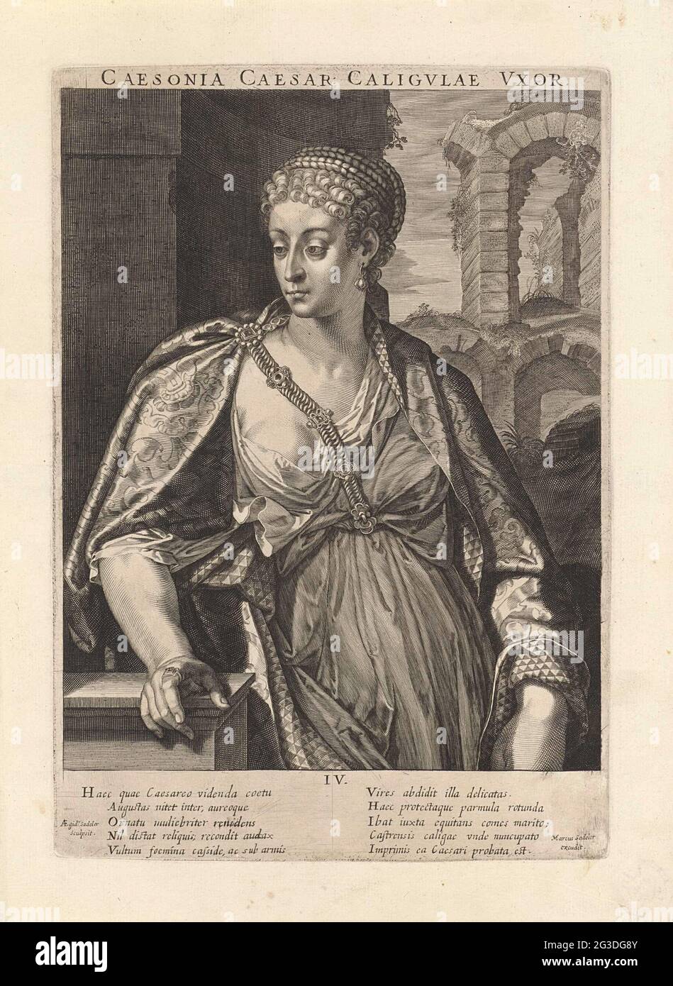 Portrait of empress Milonia Caesonia; Famous Roman women. Milonia ...