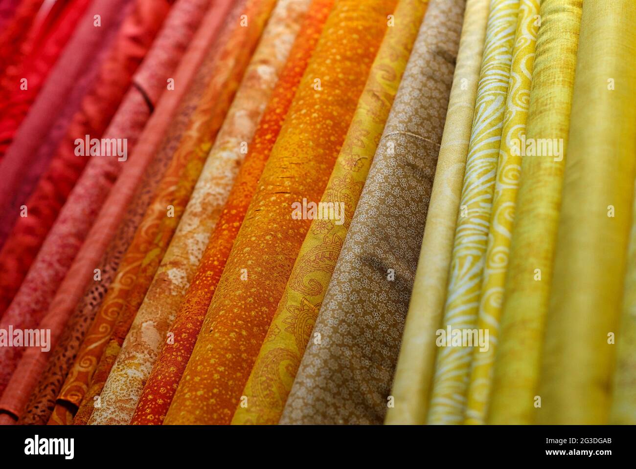 Colorful bolts of cloth Stock Photo - Alamy