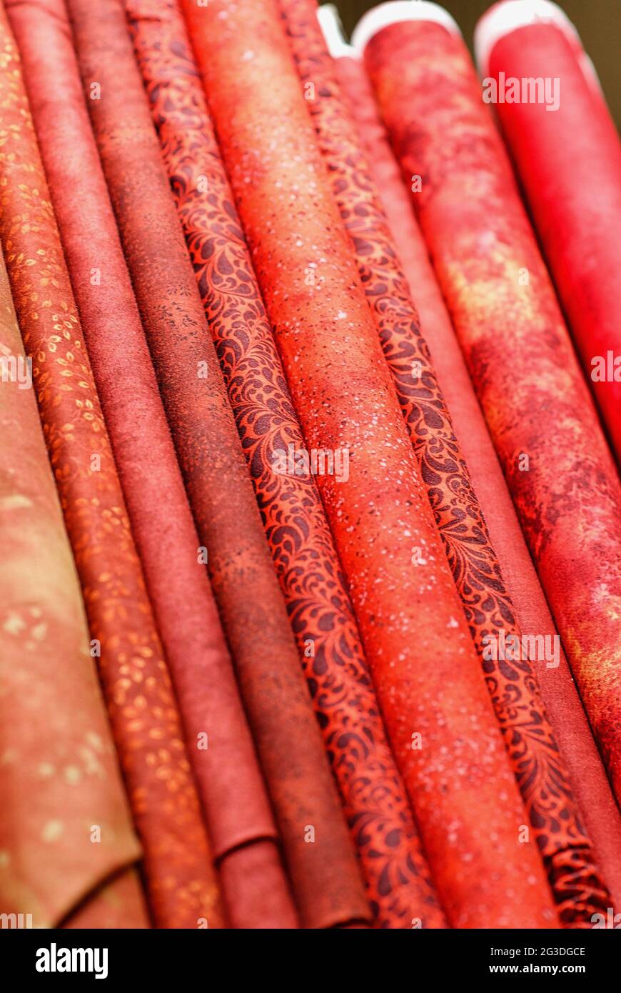 Colorful bolts of cloth Stock Photo - Alamy