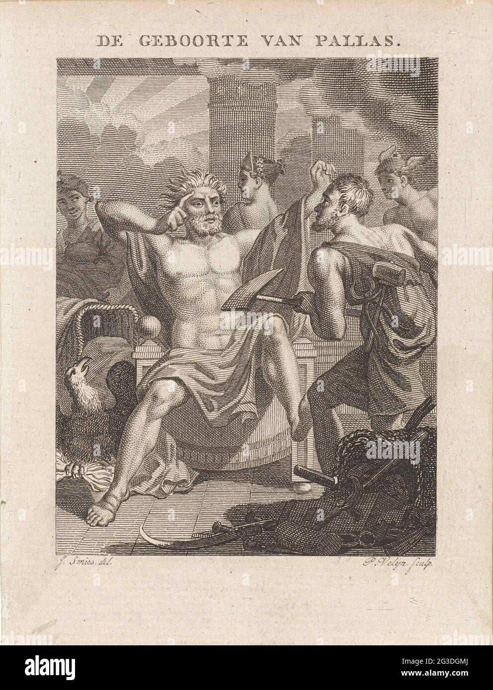 Jupiter for the birth of Minerva from his head; The birth of Pallas ...