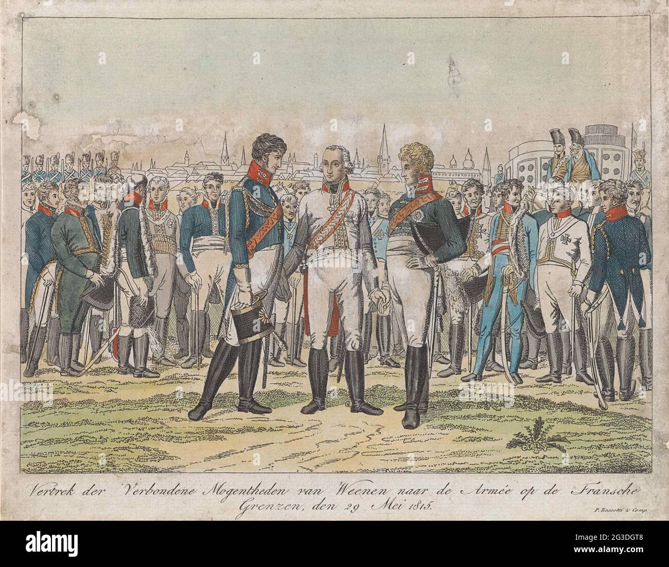 Departure from the allies to the battlefield, 1815; Departure of the ...