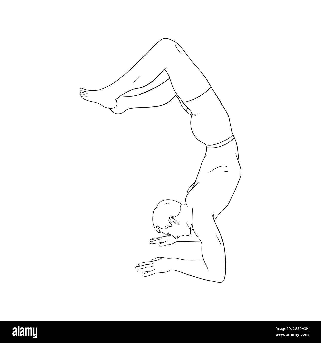 Yogi man in handstand scorpion pose or vrschikasana. Yoga hand stand ... Yogi man in handstand scorpion pose or vrschikasana. Yoga hand stand ...