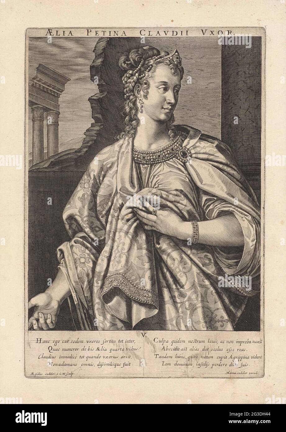 Portrait of Aelia Paetina; Famous Roman women. Aelia Paetina, second ...