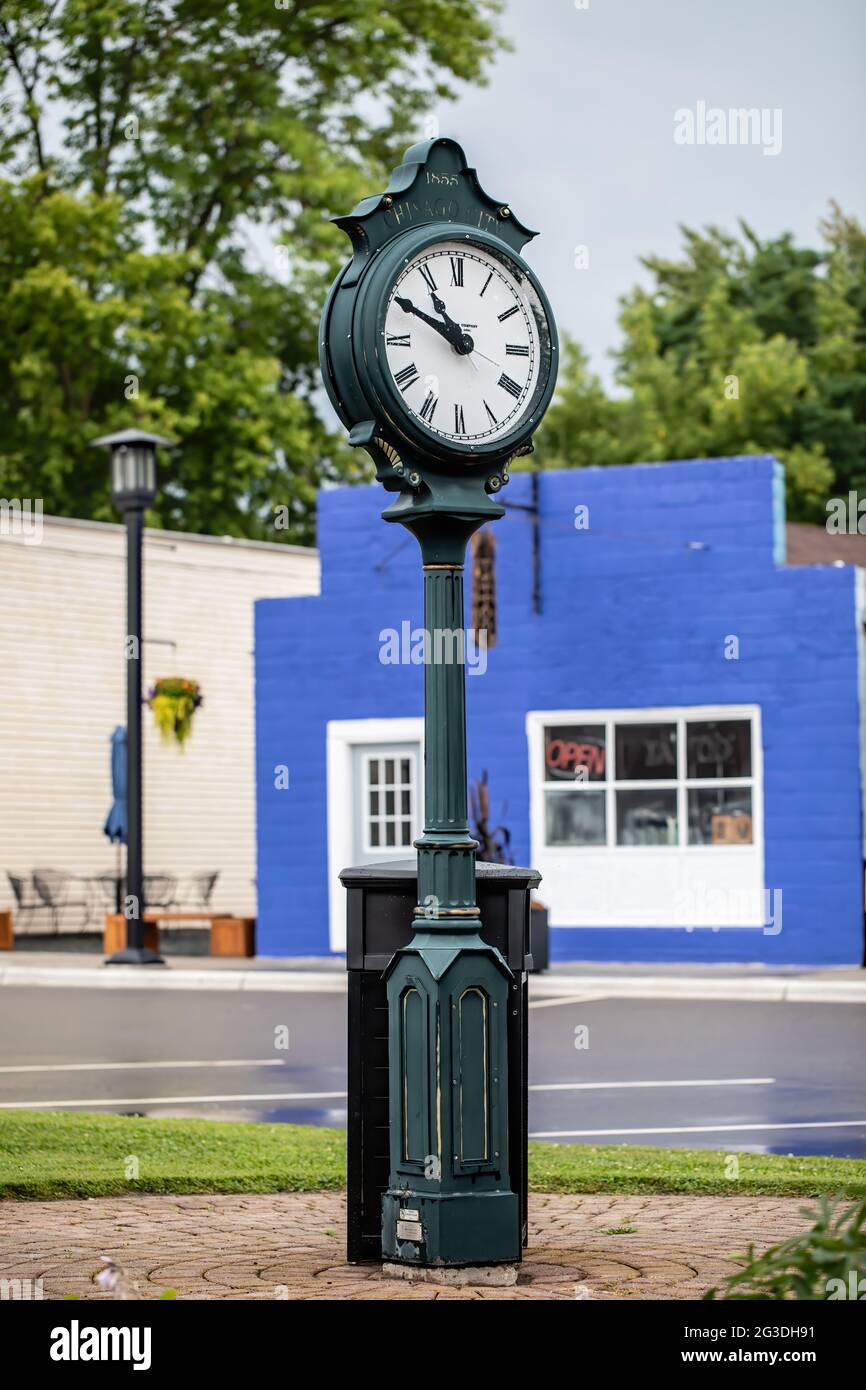 Street road city town roman numbers numerals clock hi-res stock ...