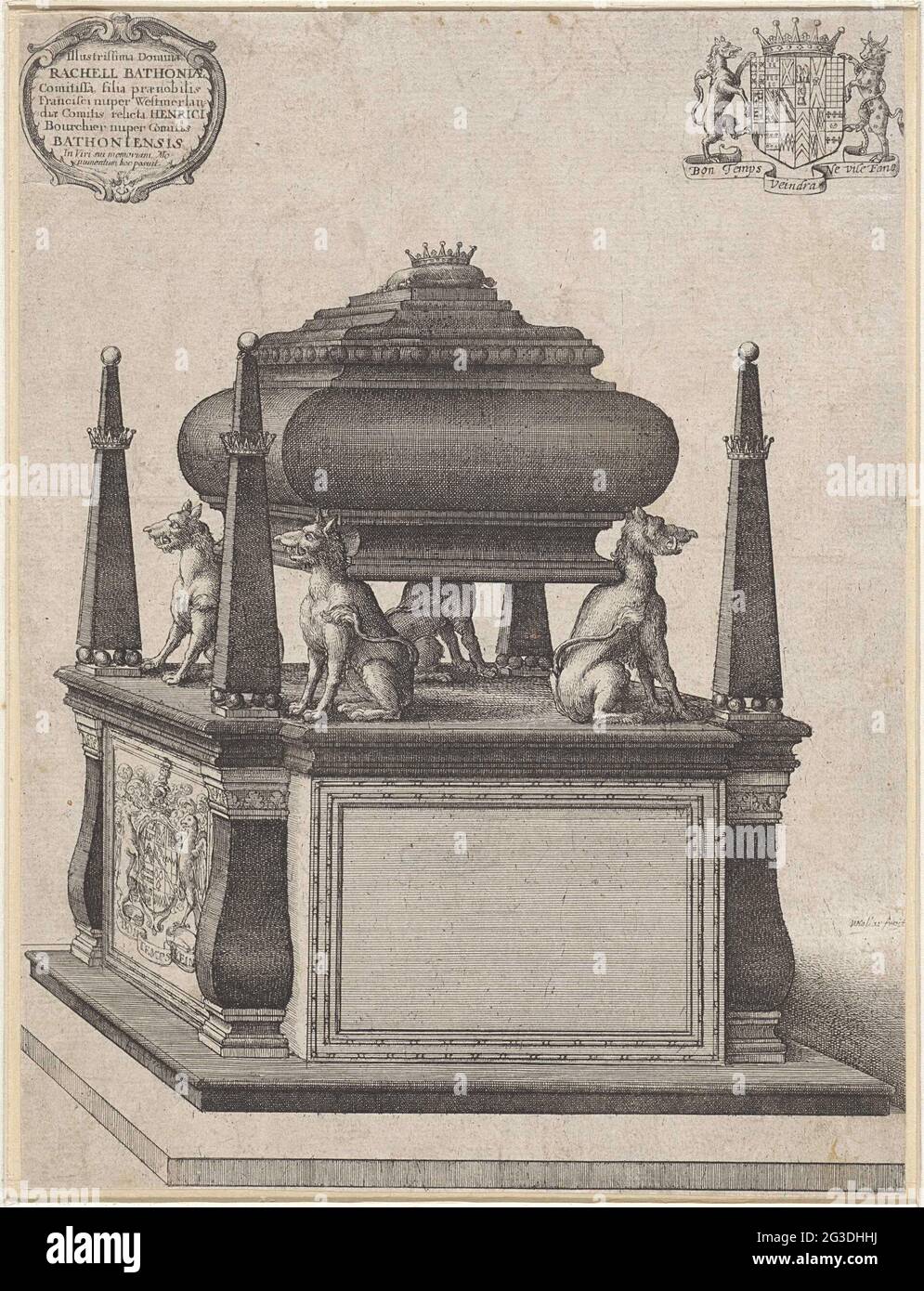 Graf monument from Henry Bourchier, fifth count of Bath Stock Photo - Alamy