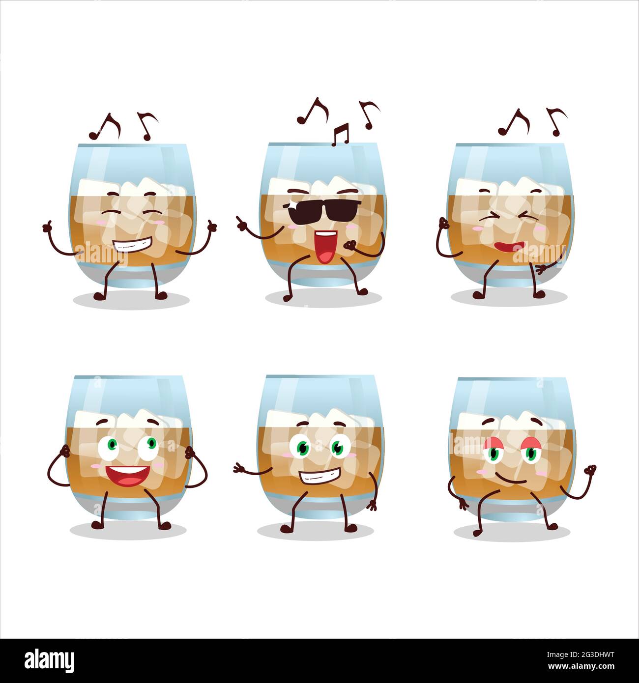 An image of rum drink dancer cartoon character enjoying the music ...