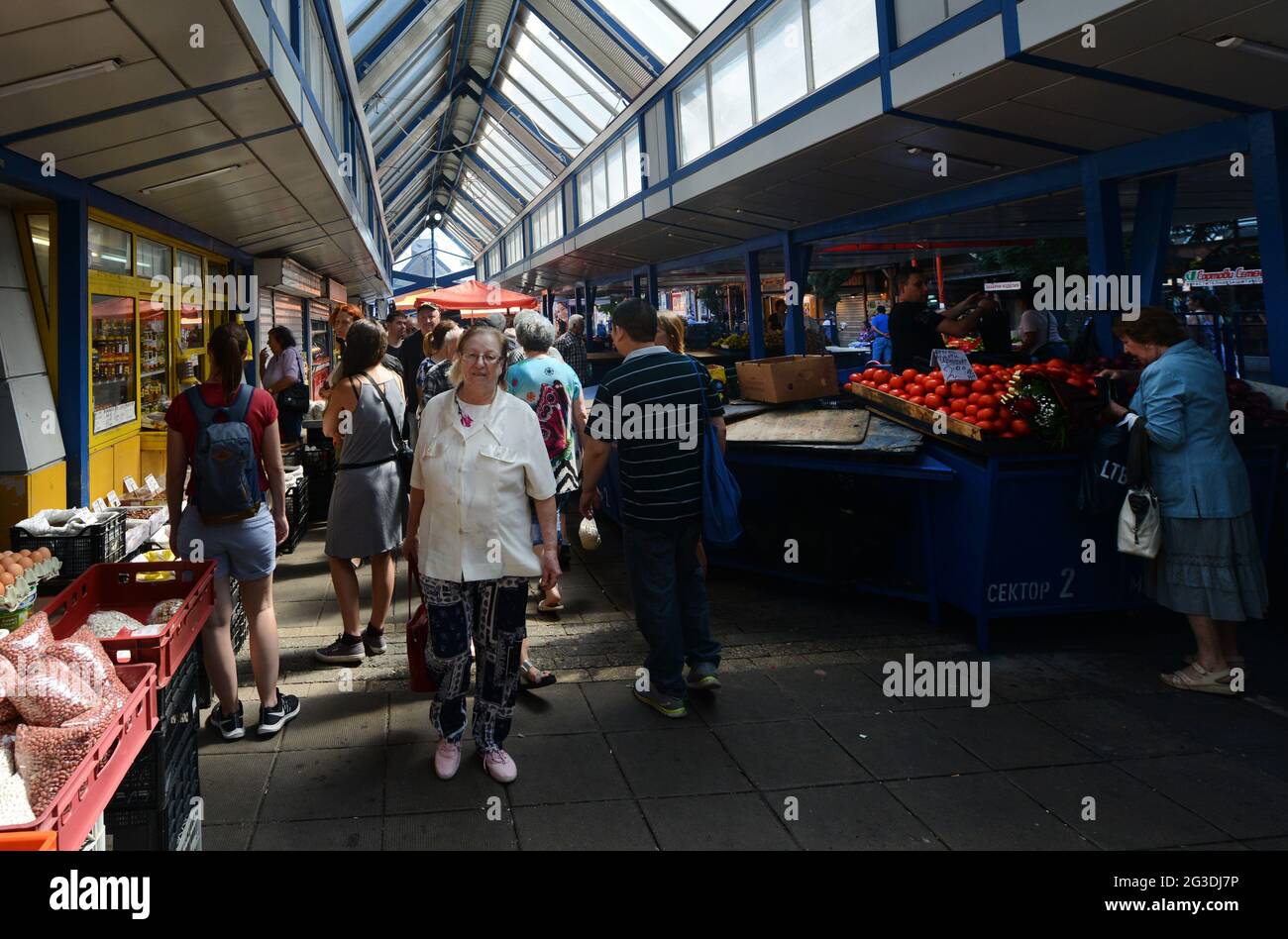 Fresh fruits sold at the Zhenski Pazar ( Ladies' Market ). This is one ...