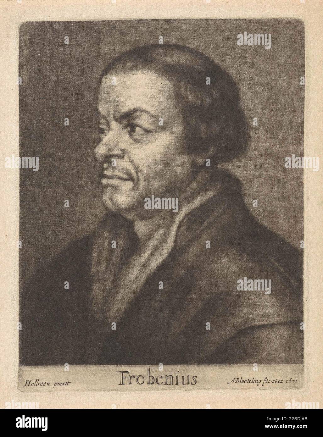 Portrait of Johann Froben. The German scholar, printer and publisher ...