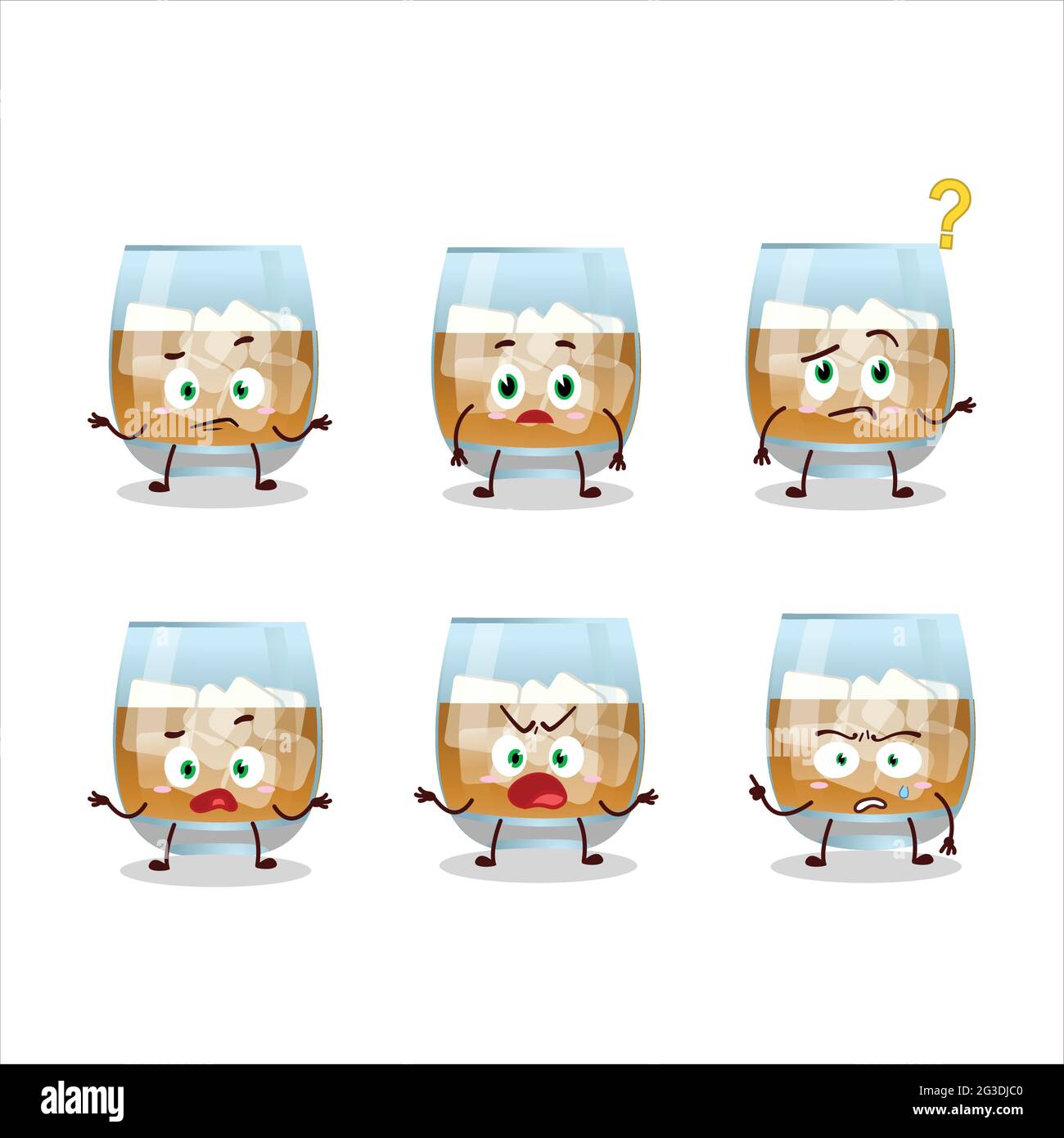 Cartoon character of rum drink with what expression. Vector ...