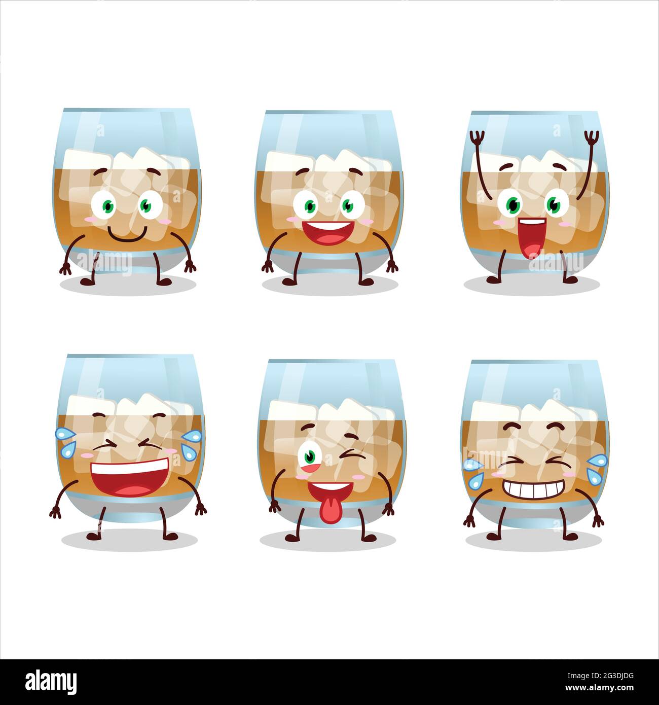 Cartoon character of rum drink with smile expression. Vector ...