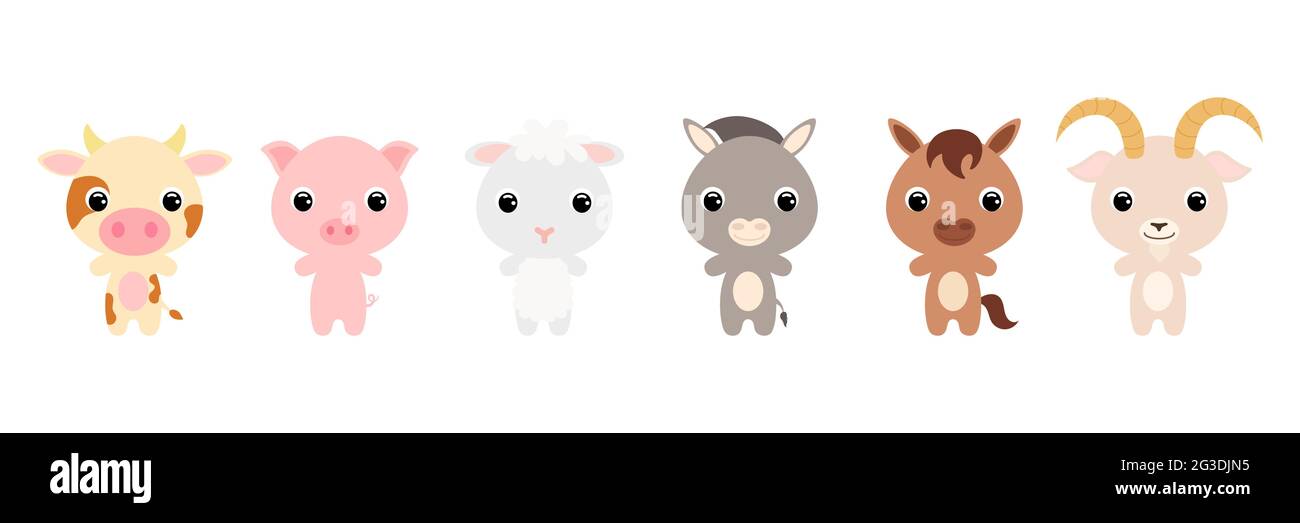 Cartoon Baby Farm Animals