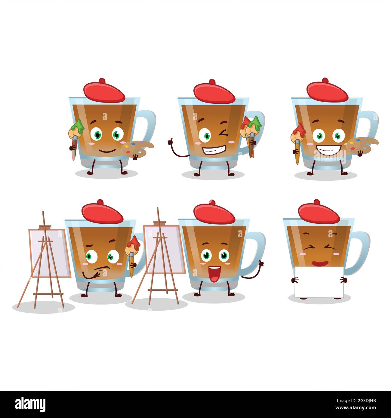 Artistic Artist of shaah hawash cartoon character painting with a brush ...