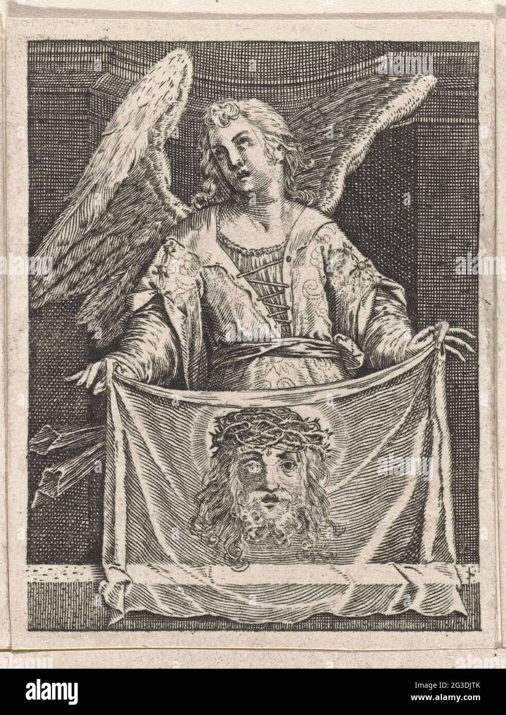 Angel with Veronica sweat cloth Stock Photo - Alamy