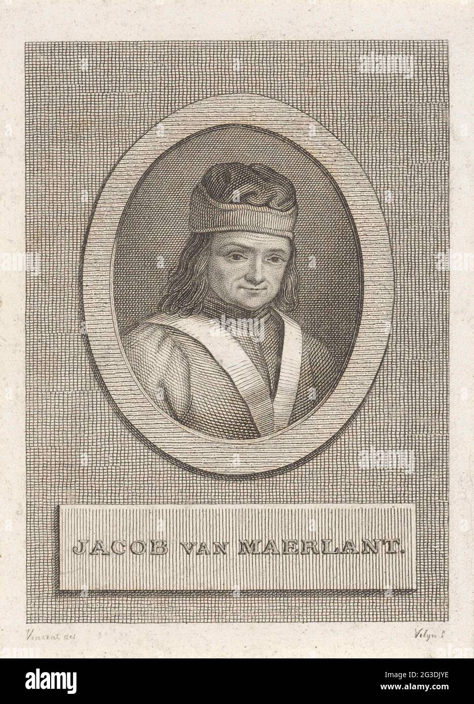 Portrait of the poet Jacob from Maerlant Stock Photo - Alamy