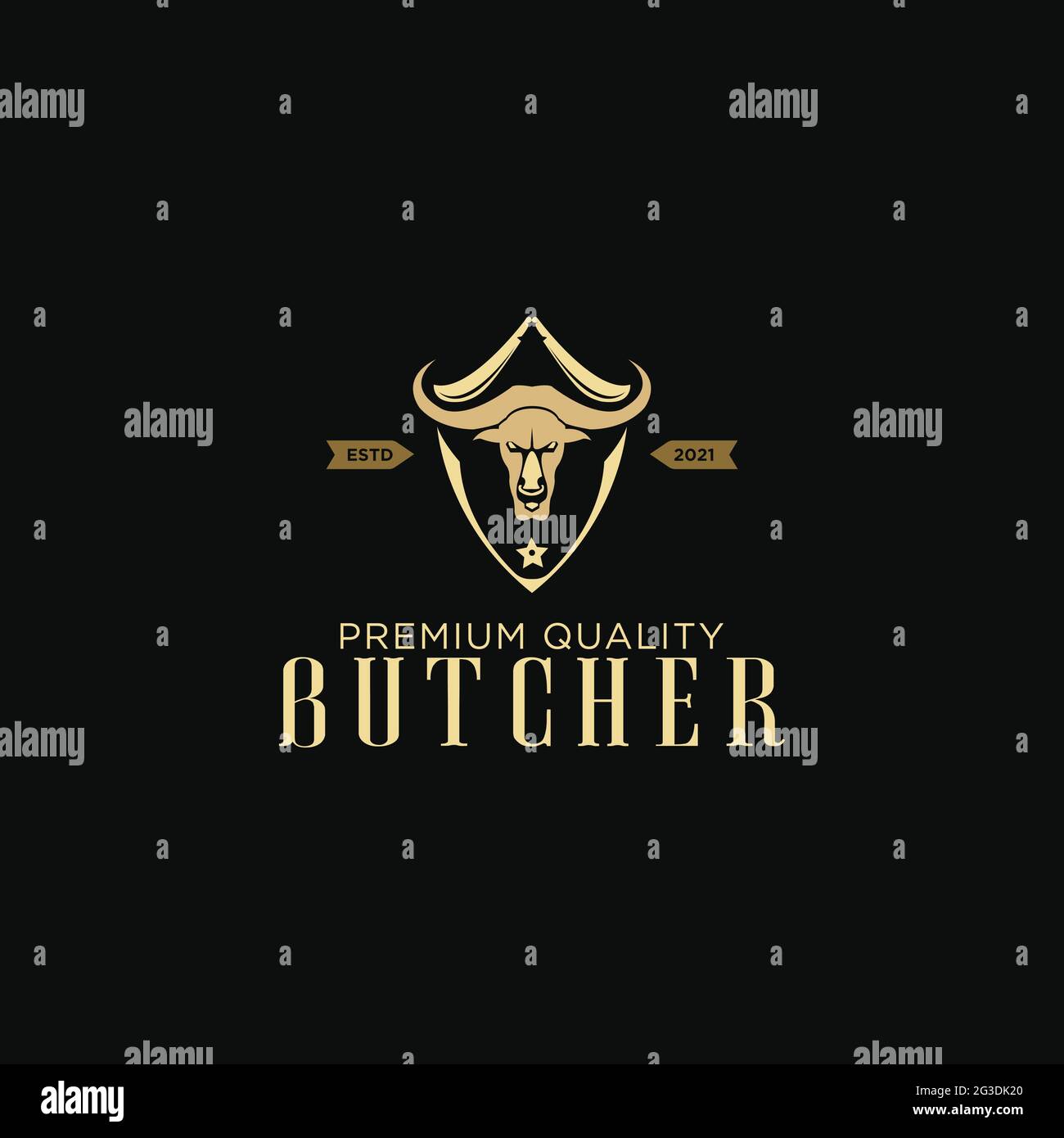Butcher meat shop badge Stock Vector Images - Alamy