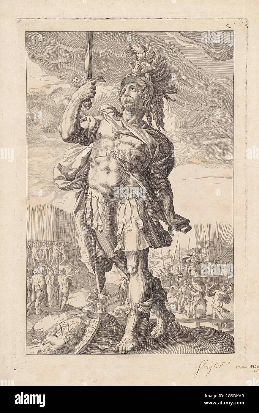 Publius Horatius. The Roman Held Publius Horatius looks at his drawn ...
