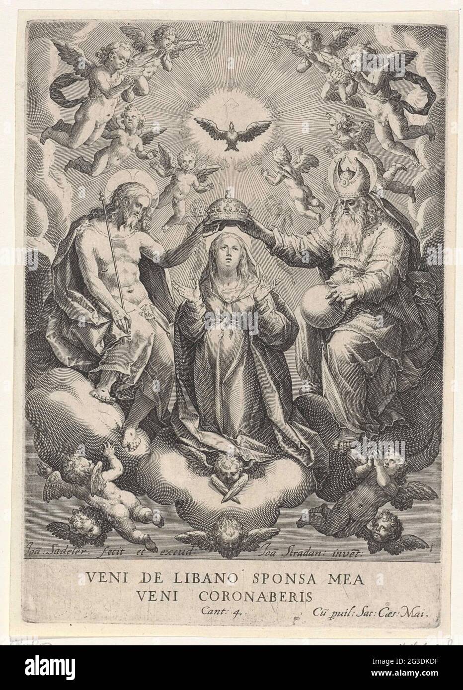 Coronation of Maria with angelic scissors. Maria coronation in the ...