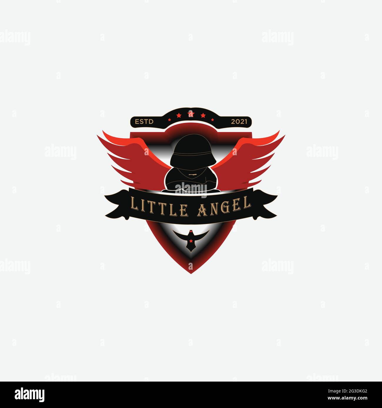 Little angel logo design, illustration Stock Vector Image & Art - Alamy