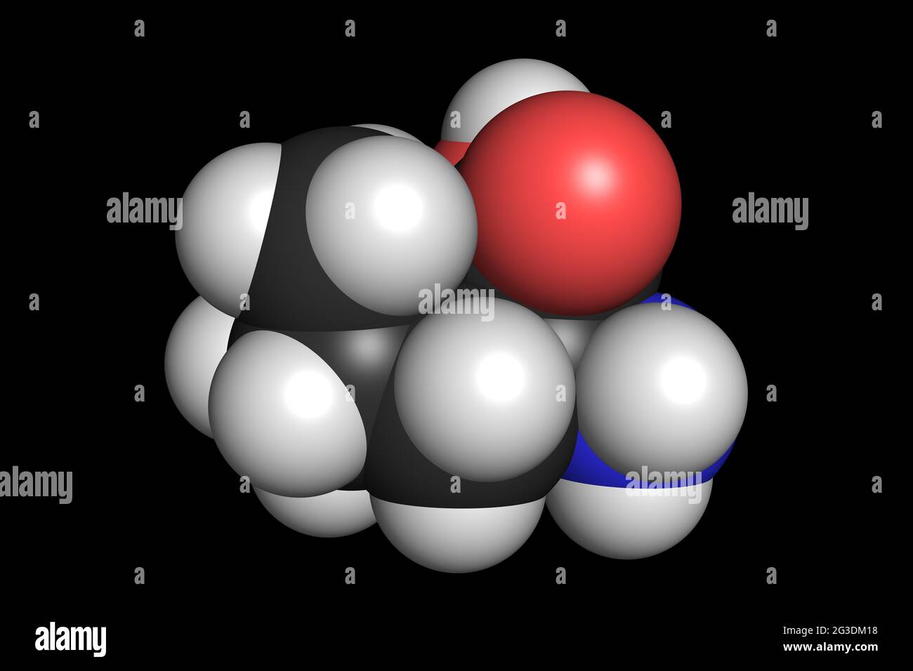 L-Leucine amino acid bcaa molecule 3D render chemical structure Stock ...