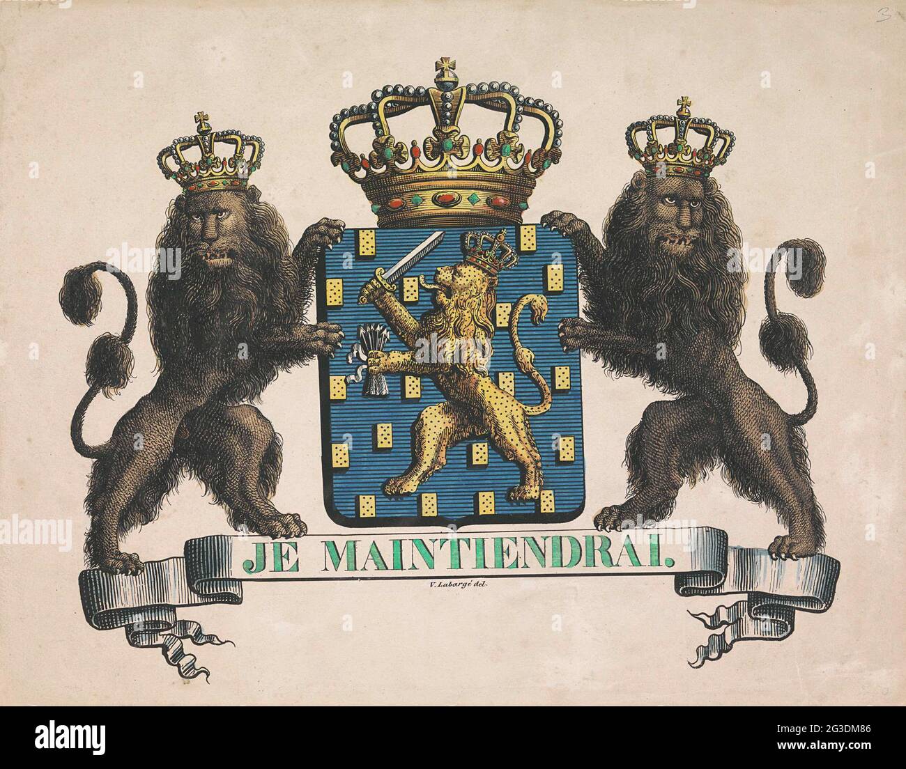 Coat of arms of the Kingdom of the Netherlands, 1815. The coat of arms ...