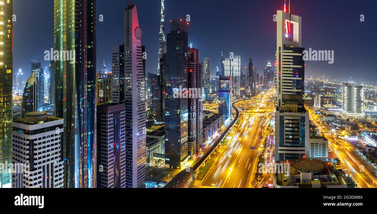 Dubai Sheikh Zayed Road Burj Khalifa Kalifa skyscraper building skyline ...