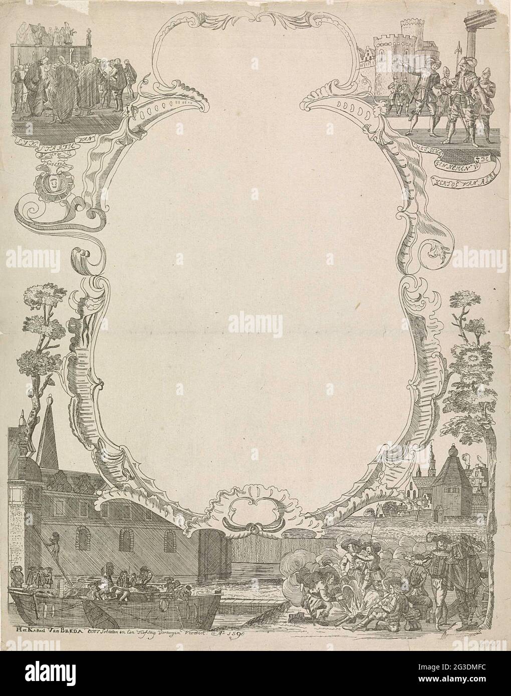 Unwritten greeting letter, approx. 1830. Call letter from approx. 1830 ...