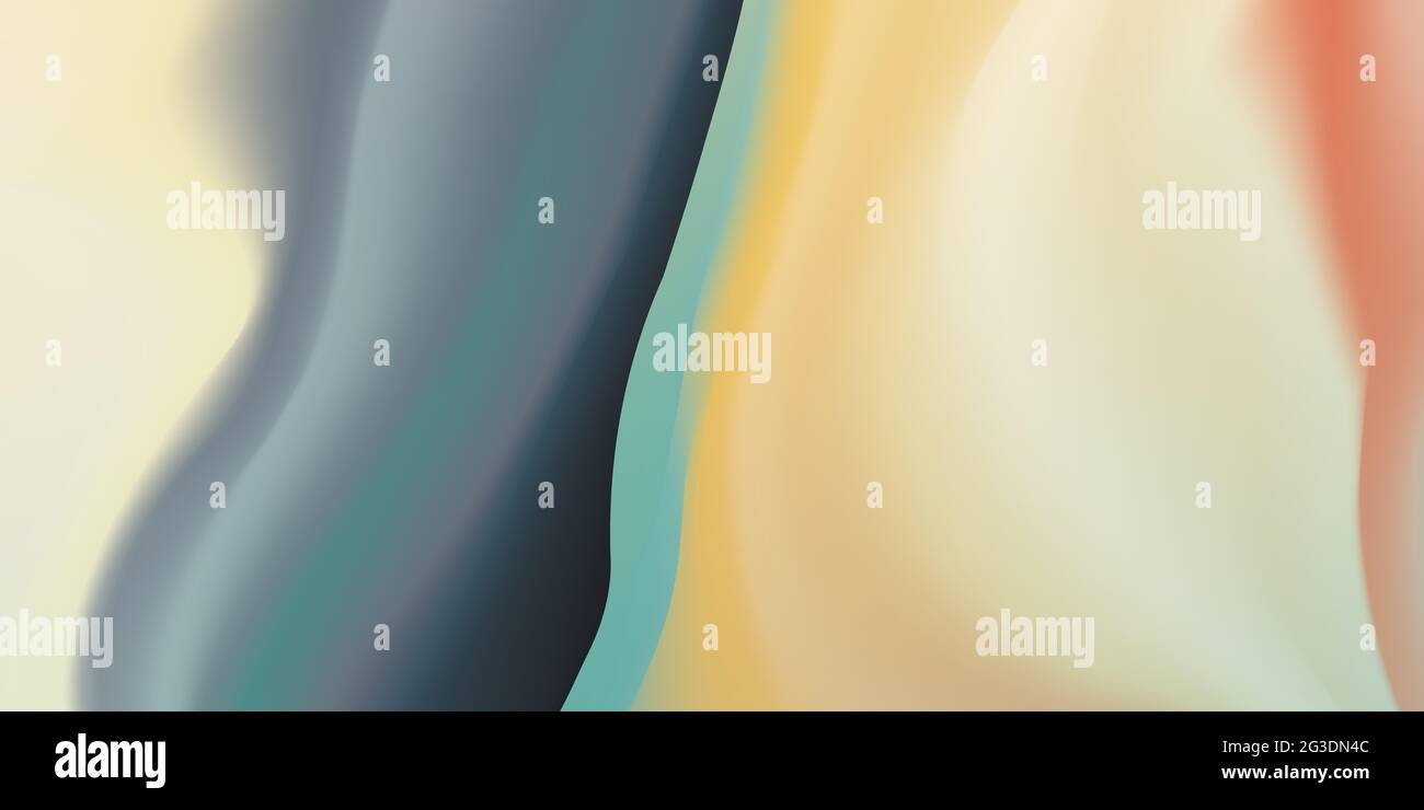 Liquid background design, yellow, grey and green paint color flow ...