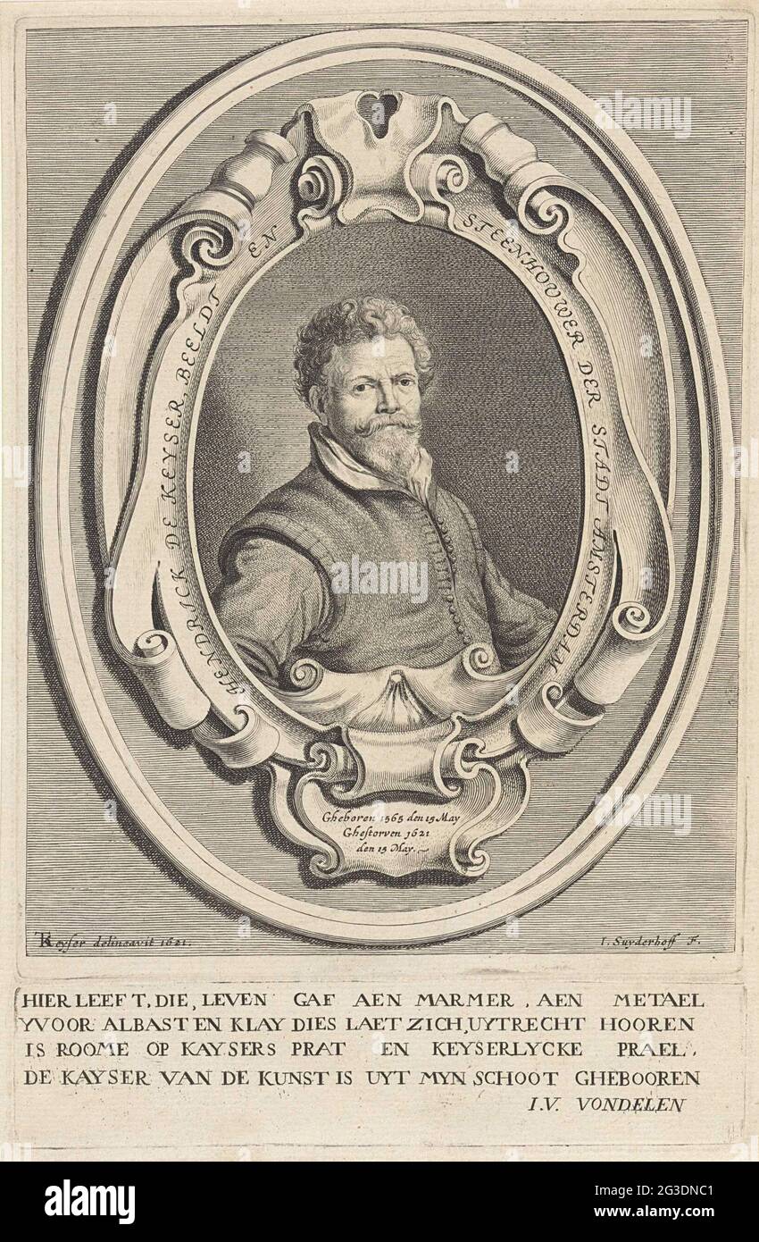 Portrait of Hendrik de Keyser. Portrait of Hendrik de Keyser, architect ...