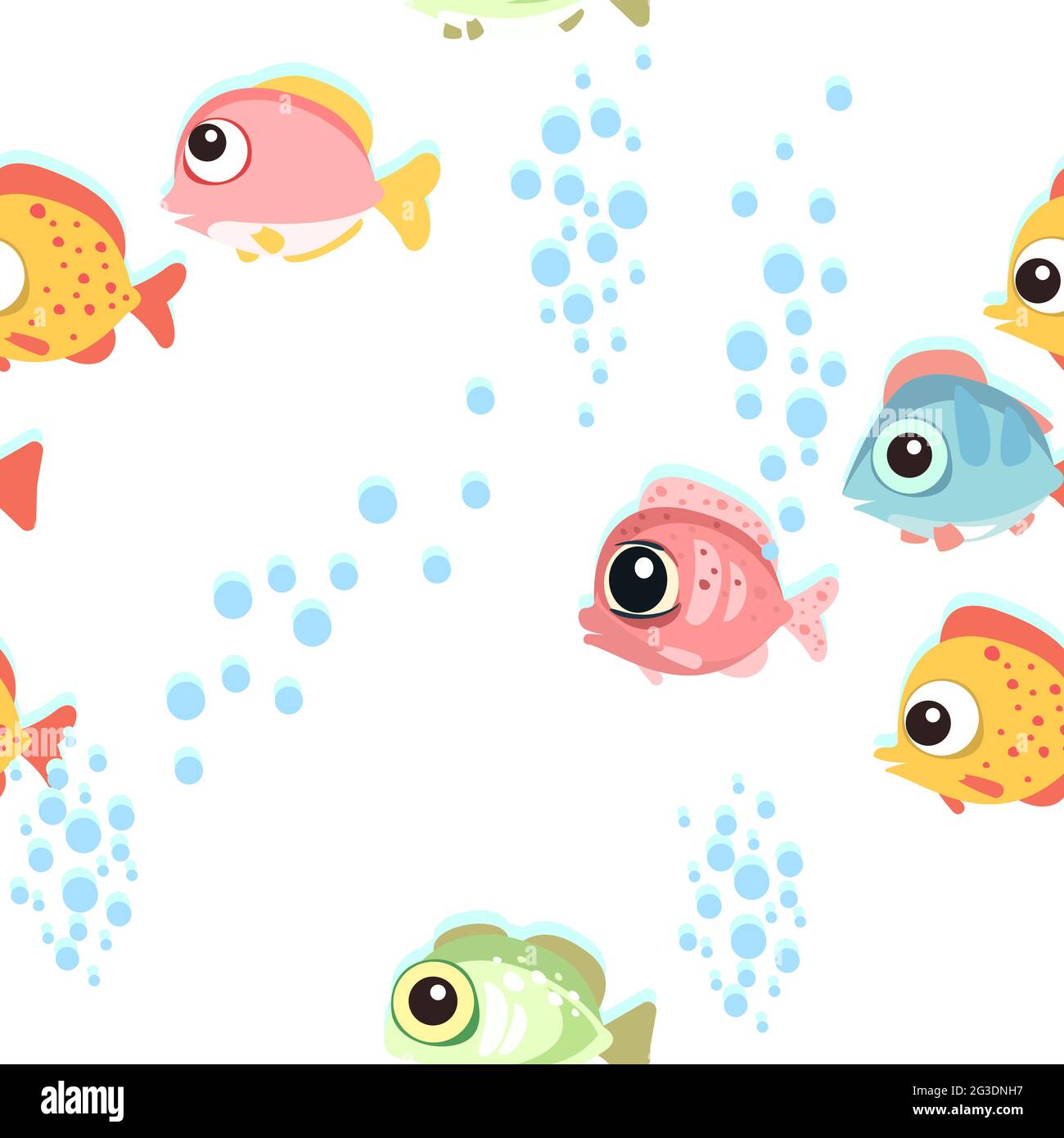 Funny funny fish. The bottom of the reservoir. Sea ocean. Bubbles ...