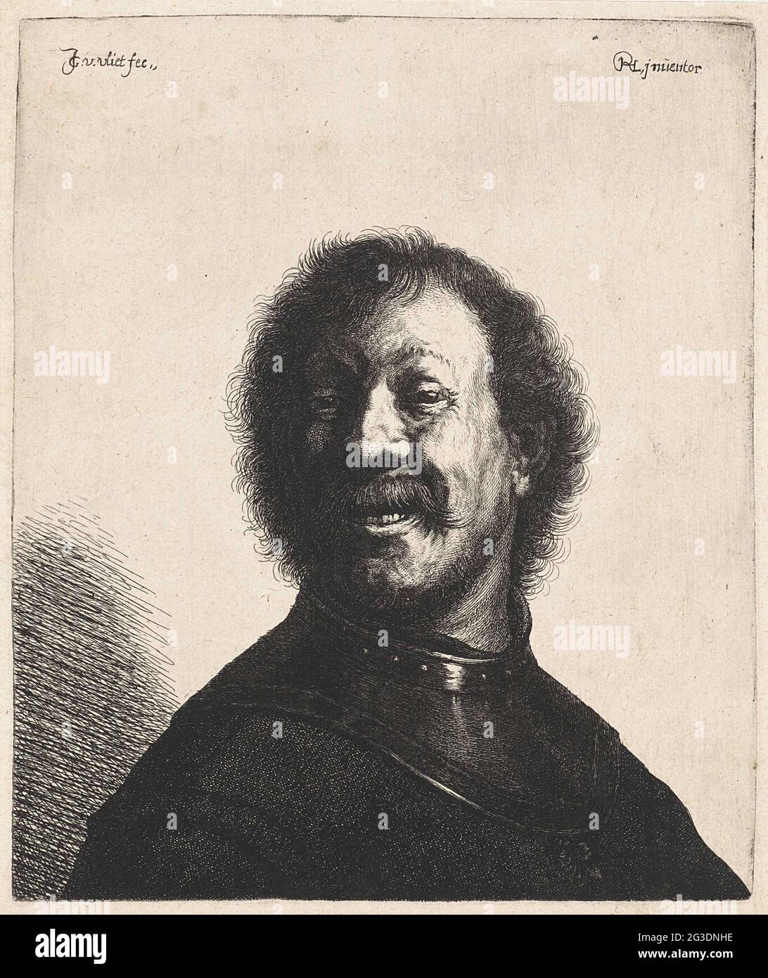 Smiling man with necklace; Tronies to Rembrandt Stock Photo - Alamy