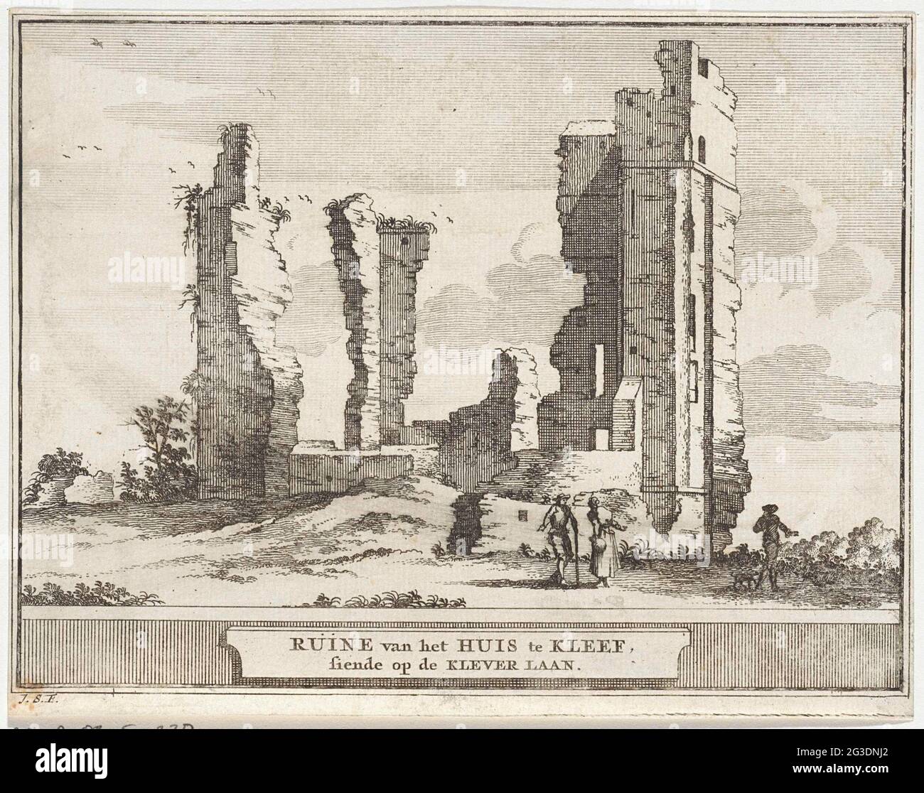 Ruin of the house Ter Kleef in Haarlem; Ruin of the house ter Kleef ...