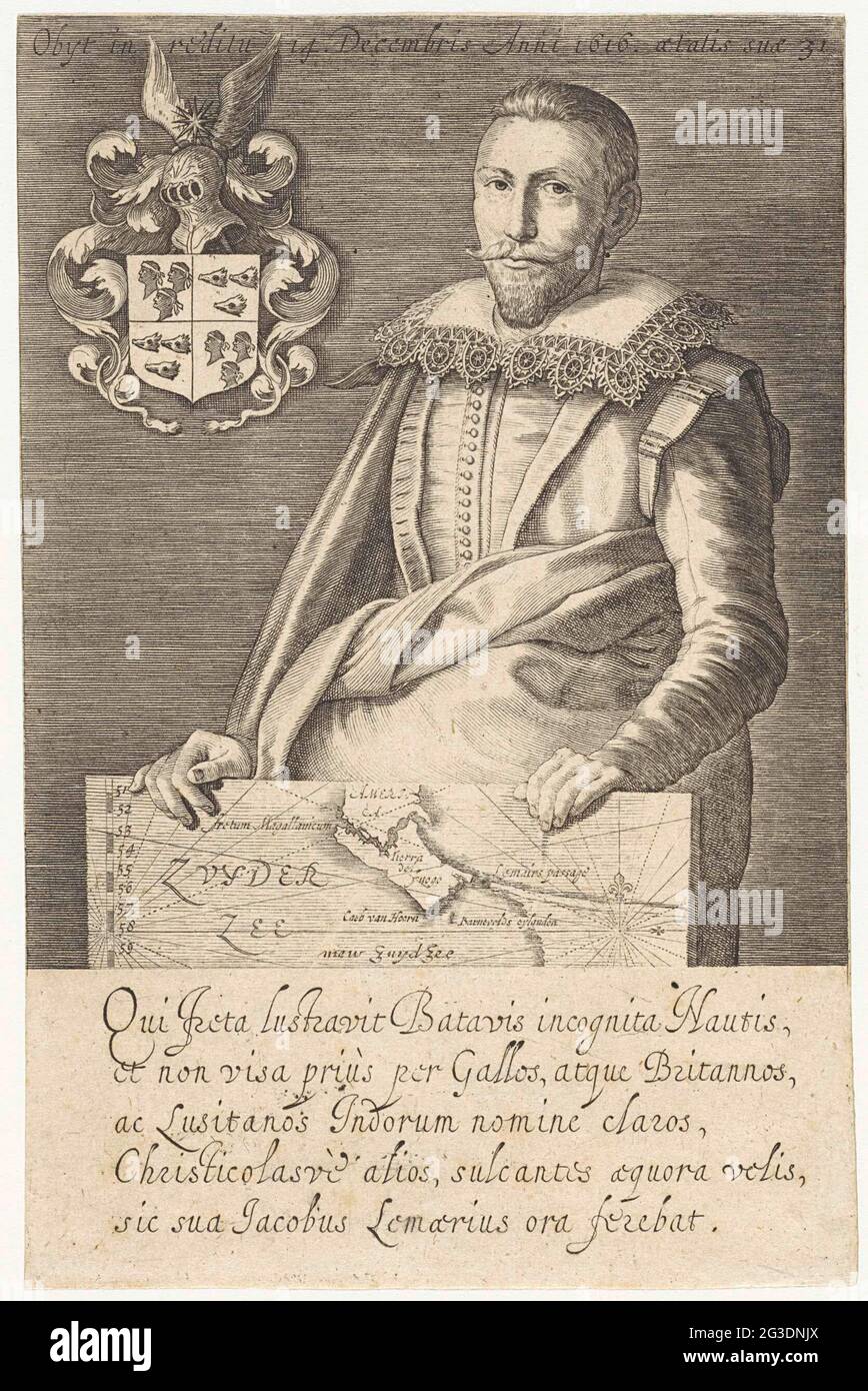 Portrait of Jacob Le Maire. Portrait of the Dutch explorer Jacob Le ...