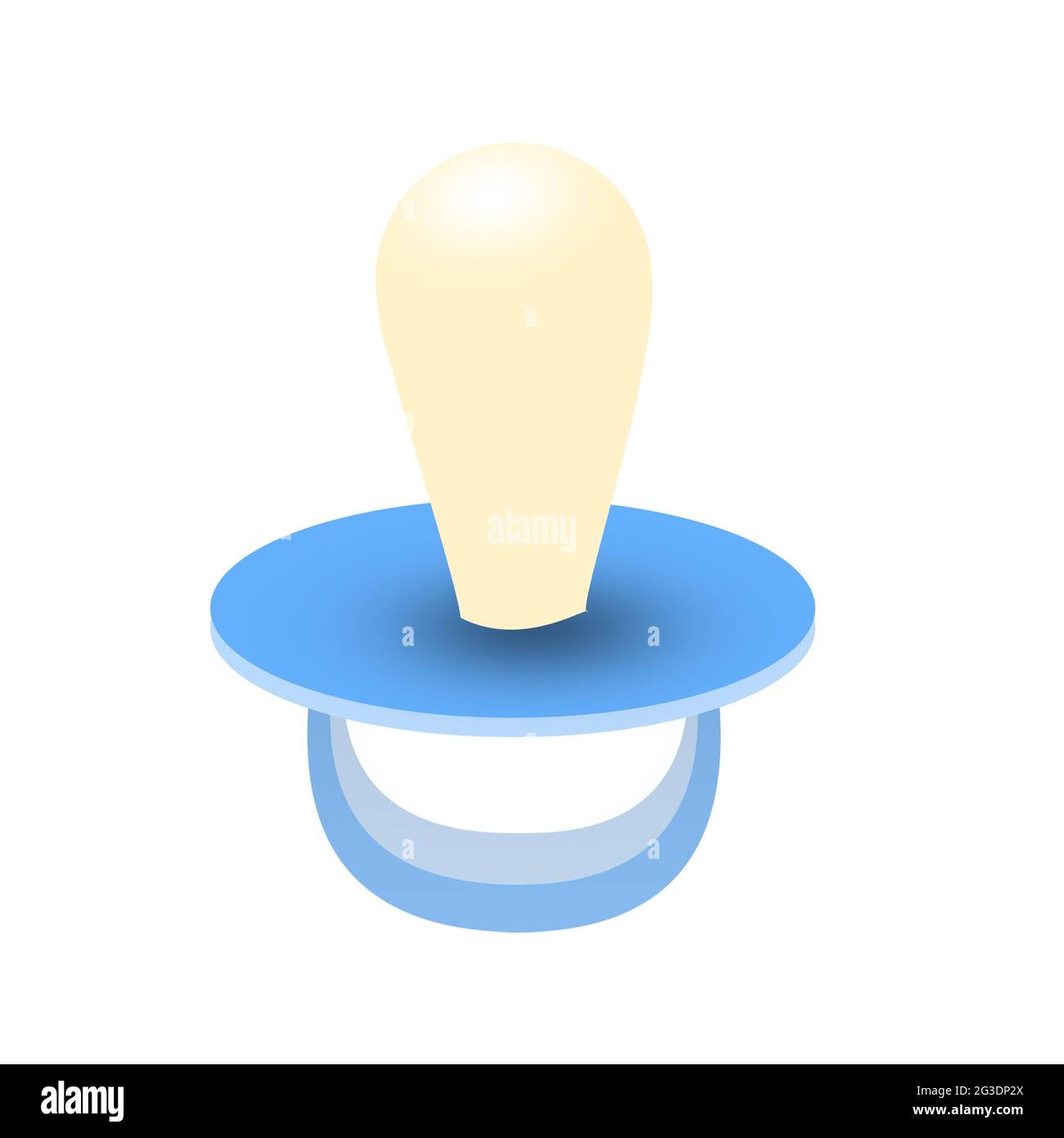 It is a boy. Blue pacifier isolated on white background Stock Photo - Alamy