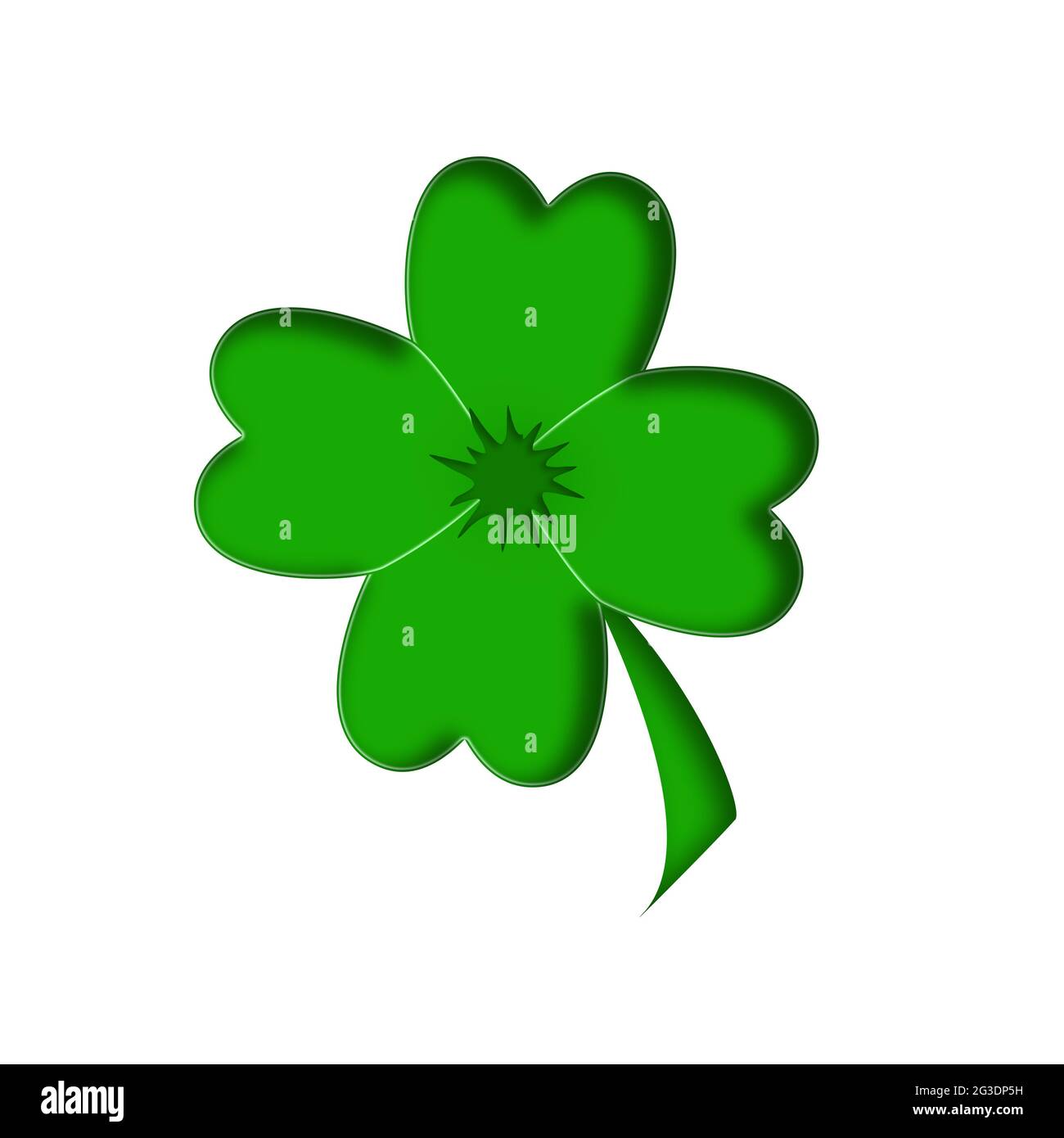 Symbol of happiness. Green clovers isolated on white background Stock ...
