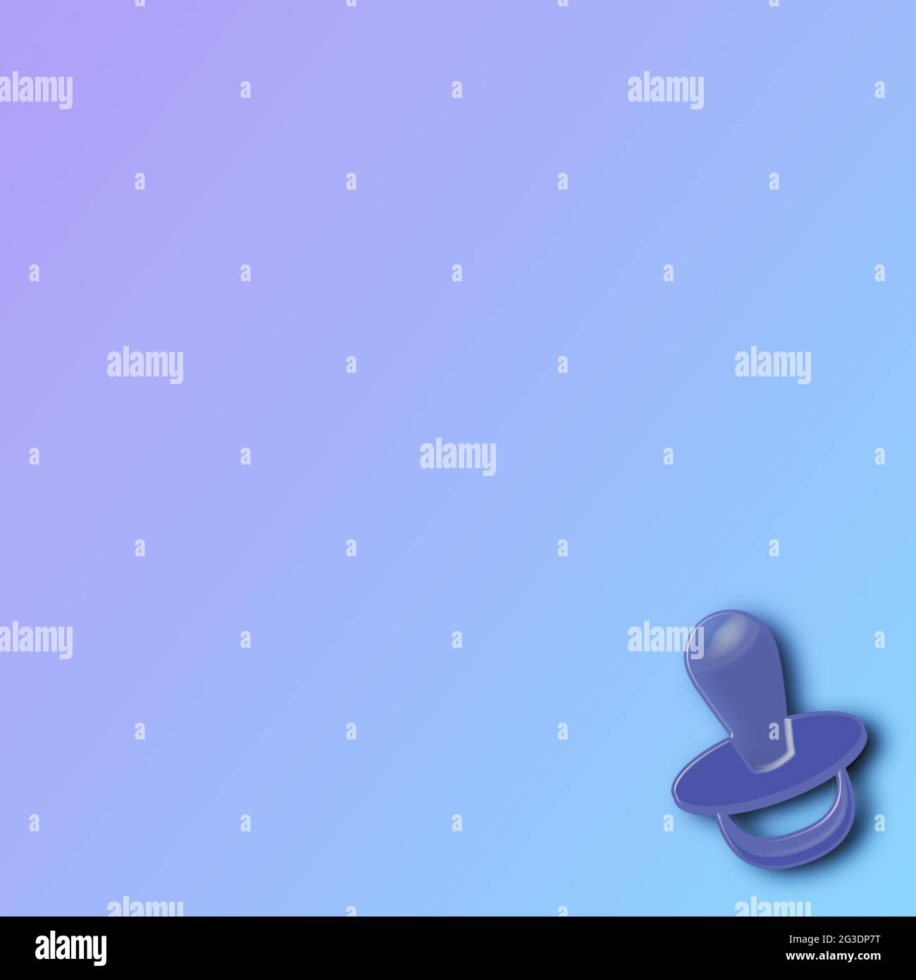 It is a boy. Blue pacifier on pastel blue background. Minimalist style ...