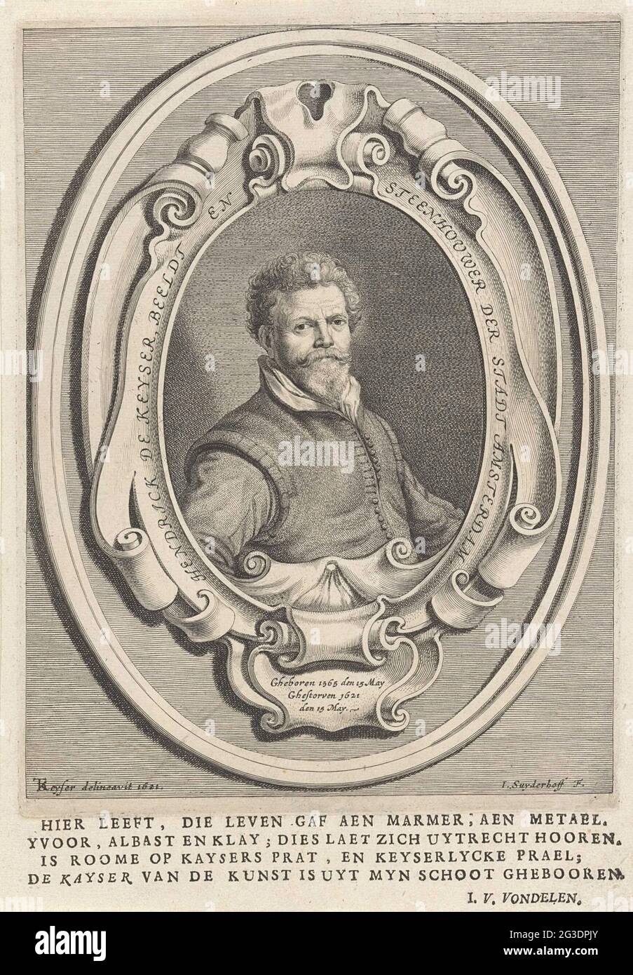 Portrait of Hendrik de Keyser. Portrait of Hendrik de Keyser, architect ...