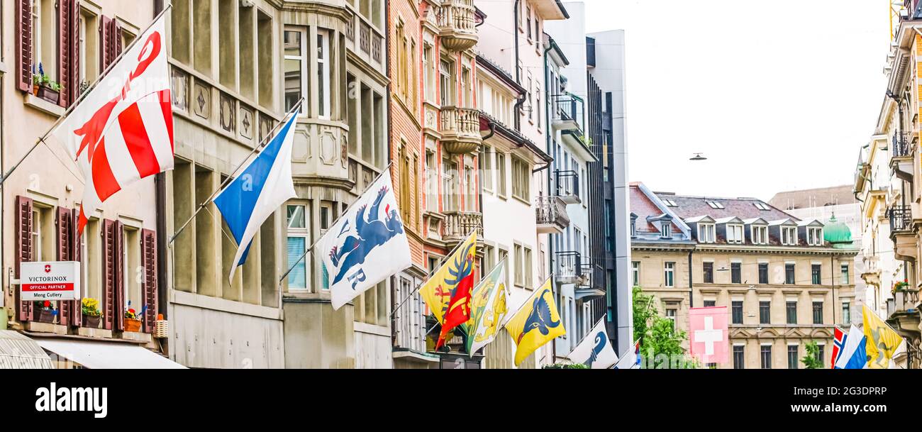 Streets and historic Old Town buildings near main railway train station ...