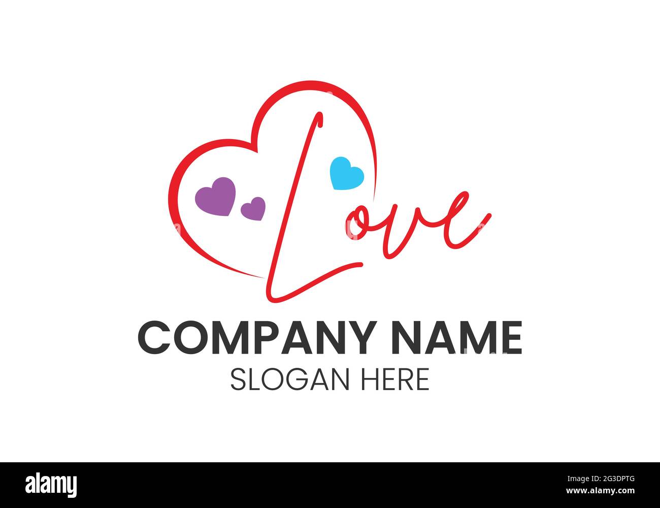 Abstract heart logo combination. Premium love logotype design template ...