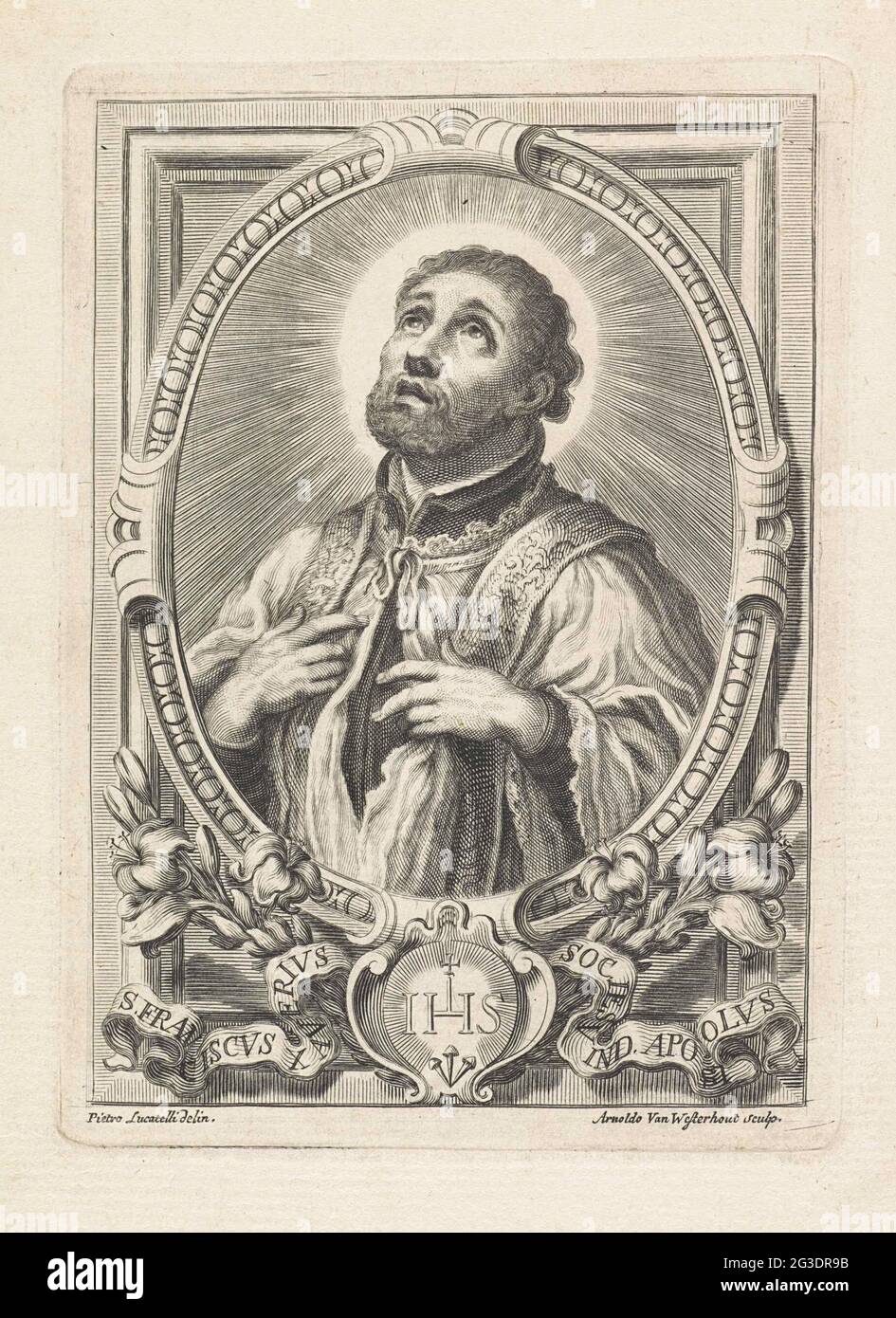 H. Franciscus Xaverius. Portrait of the Saint Francis Xaverius. Under ...