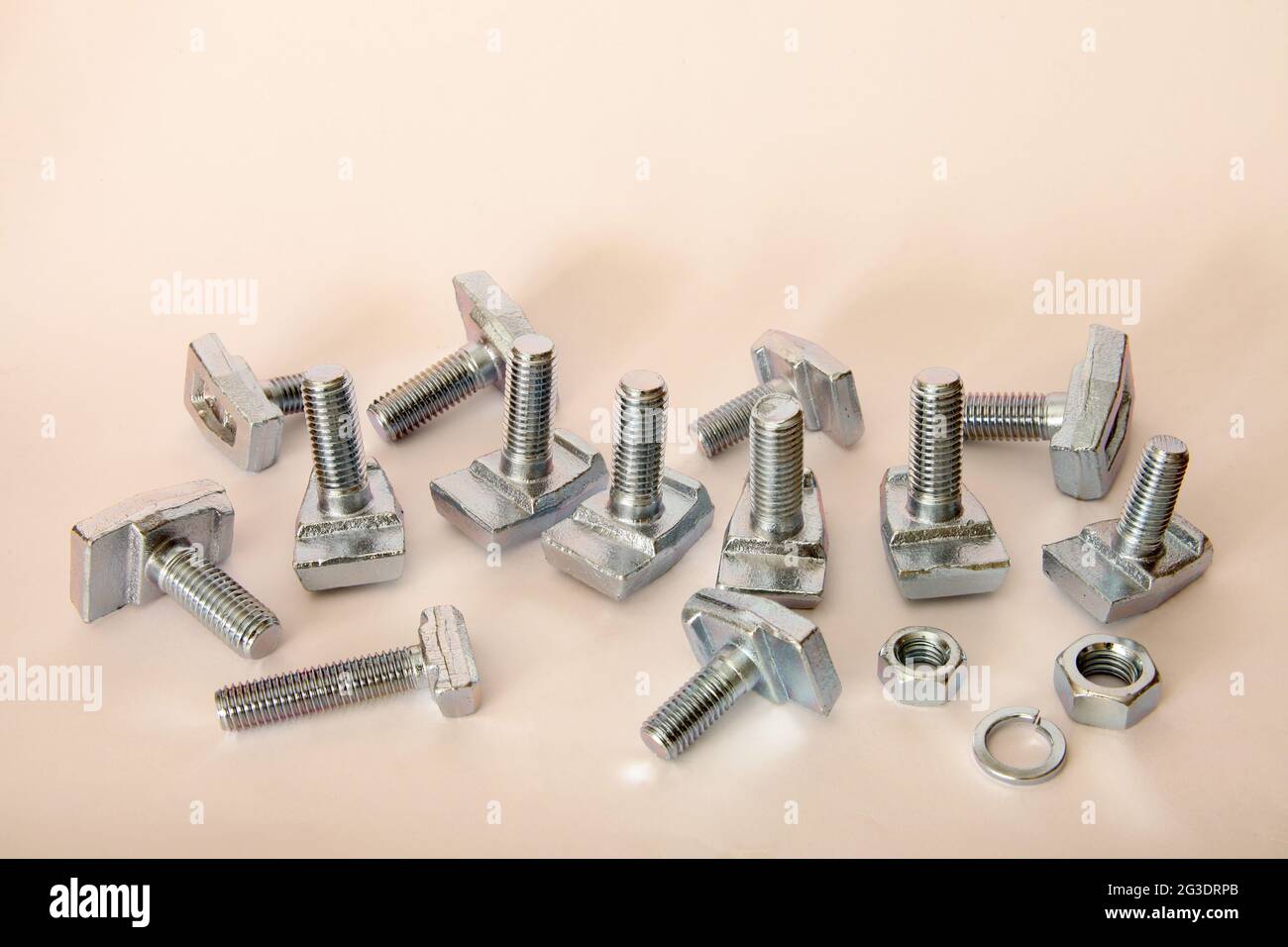 Nut and Bolts. Industrial background Stock Photo - Alamy