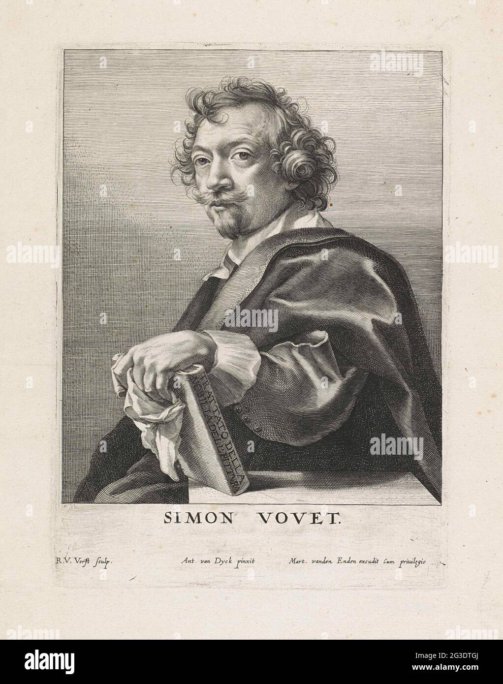Portrait of Simon Vouet. Portrait of the French artist Simon Vouet, his ...