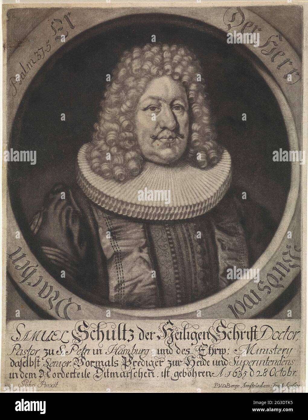 Portrait of Samuel Schultz. Portrait of Samuel Schultz, pastor in ...