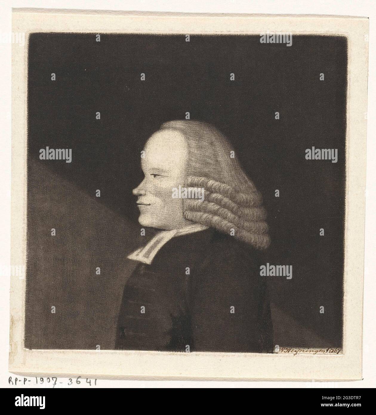 Portrait of Klaas de Vries. The Baptist pastor Klaas de Vries, in ...
