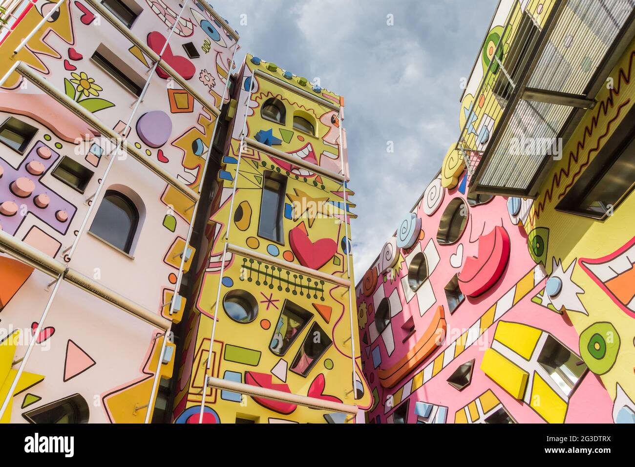 Facades of the colorful Happy Rizzi house in Braunschweig, Germany ...