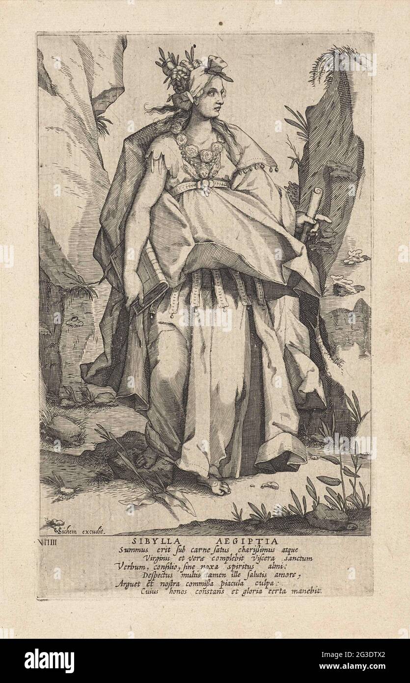Egyptian Sibille; Sibylla aegiptia; Twelve sibilles. Egyptian sibille ...