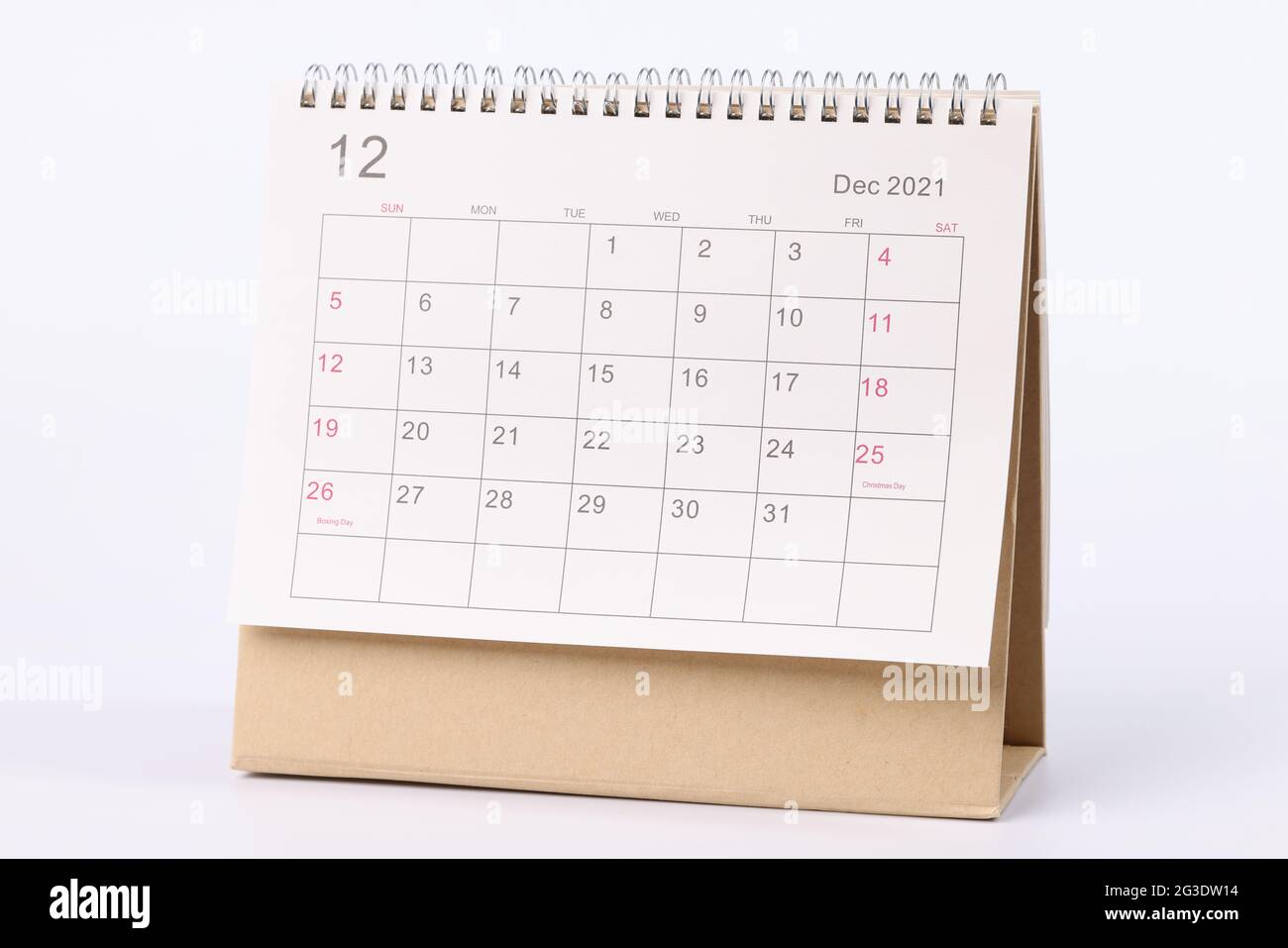 December 2021 calendar hi-res stock photography and images - Alamy